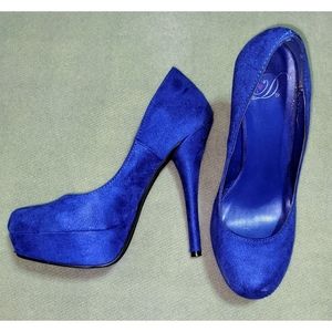 Shoes | Royal Blue Platform Heels | Poshmark